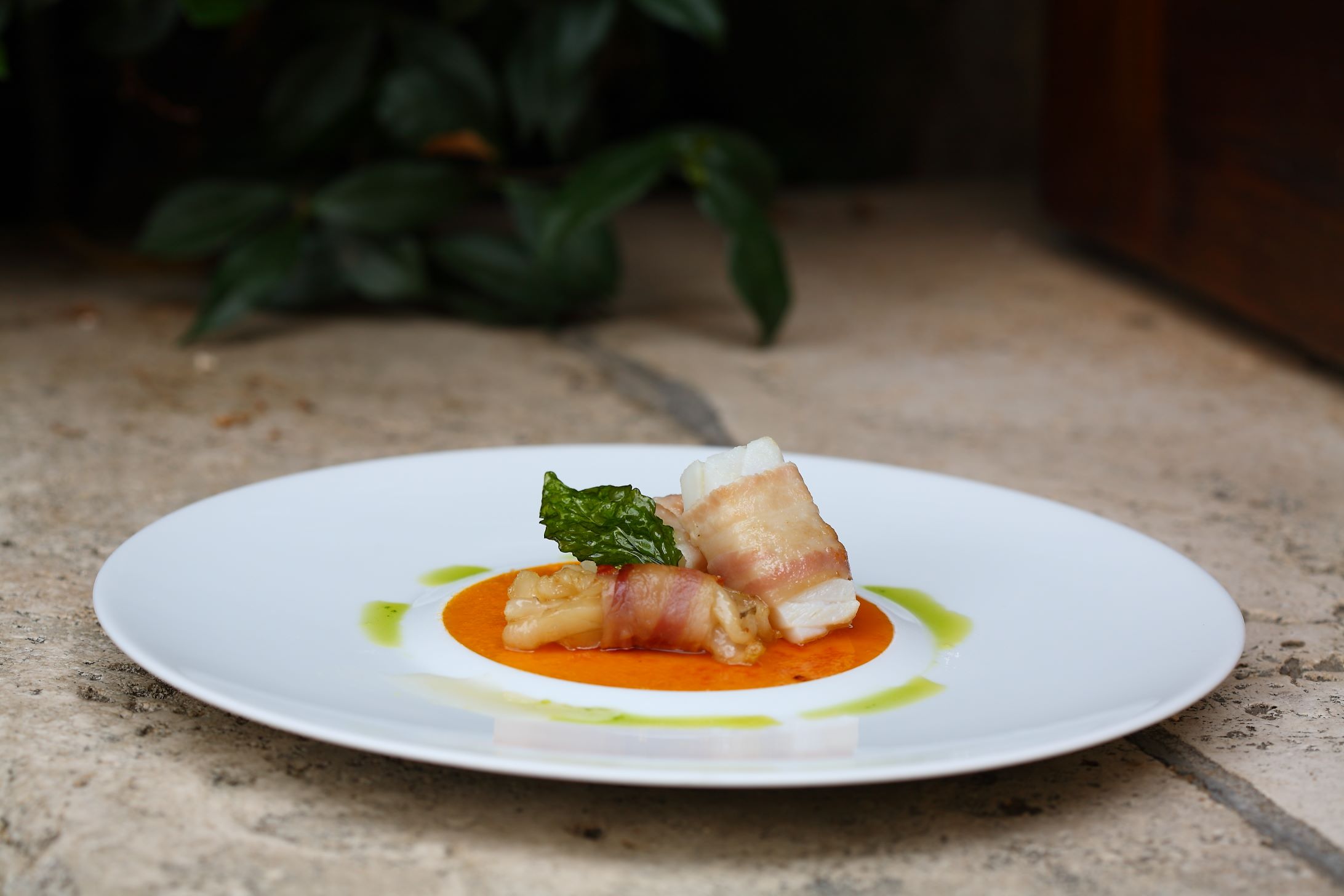 Crema bruciata di zucca con trippe e baccalà - Italian Gourmet